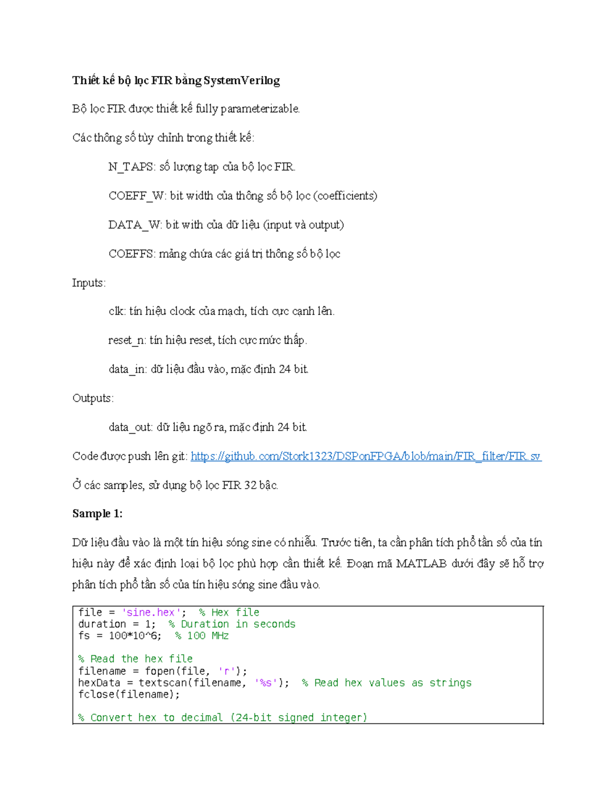 FIR Filter Design in SystemVerilog - Fully Parameterizable (DSP 102 ...