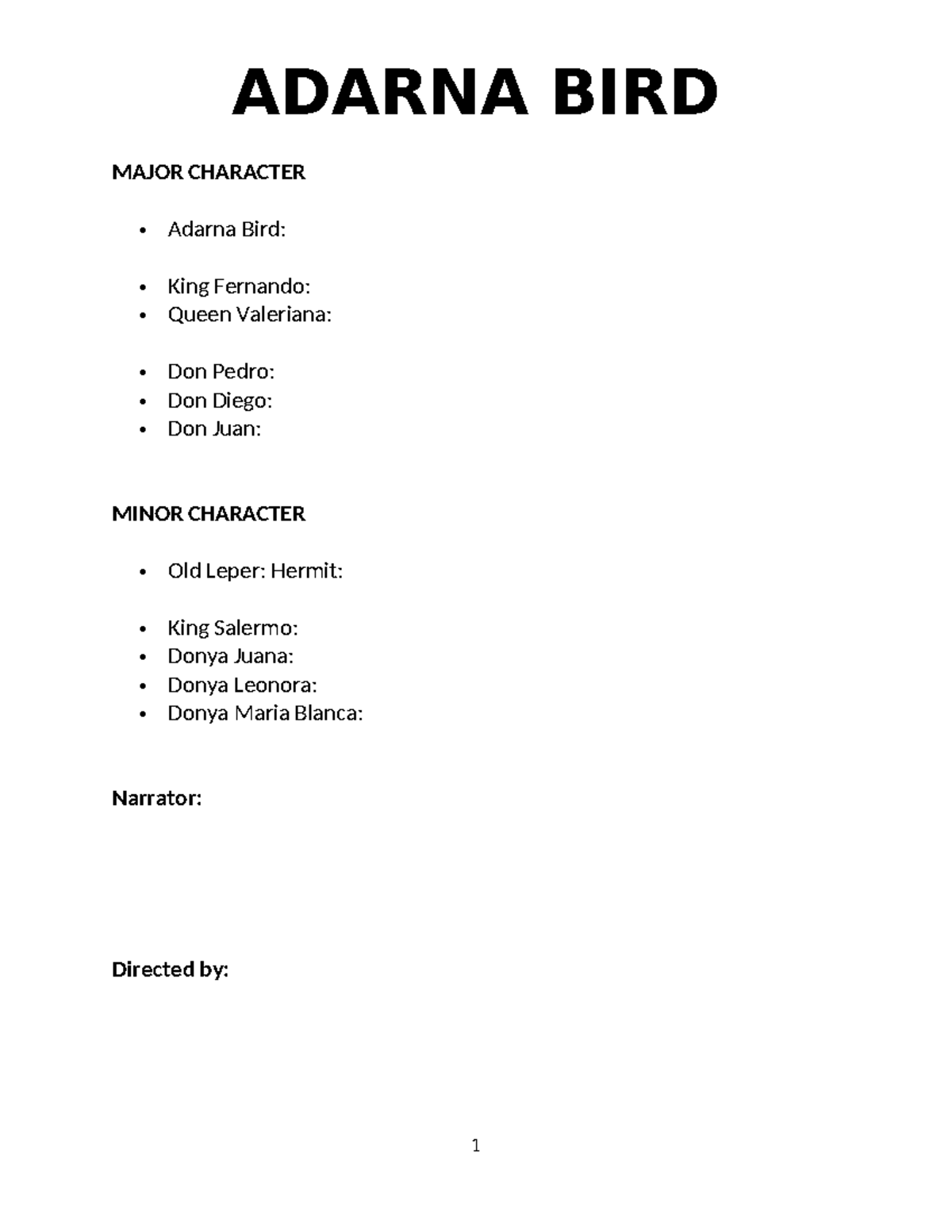 Ibong Adarna Script Pdf Epigenetics Annotated Video Script TEMPLATE