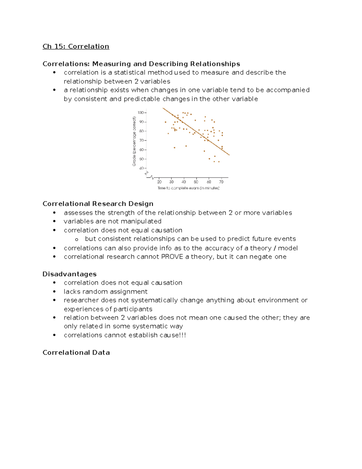 Psych 1073 Ch 15 lecture notes - Ch 15: Correlation Correlations ...