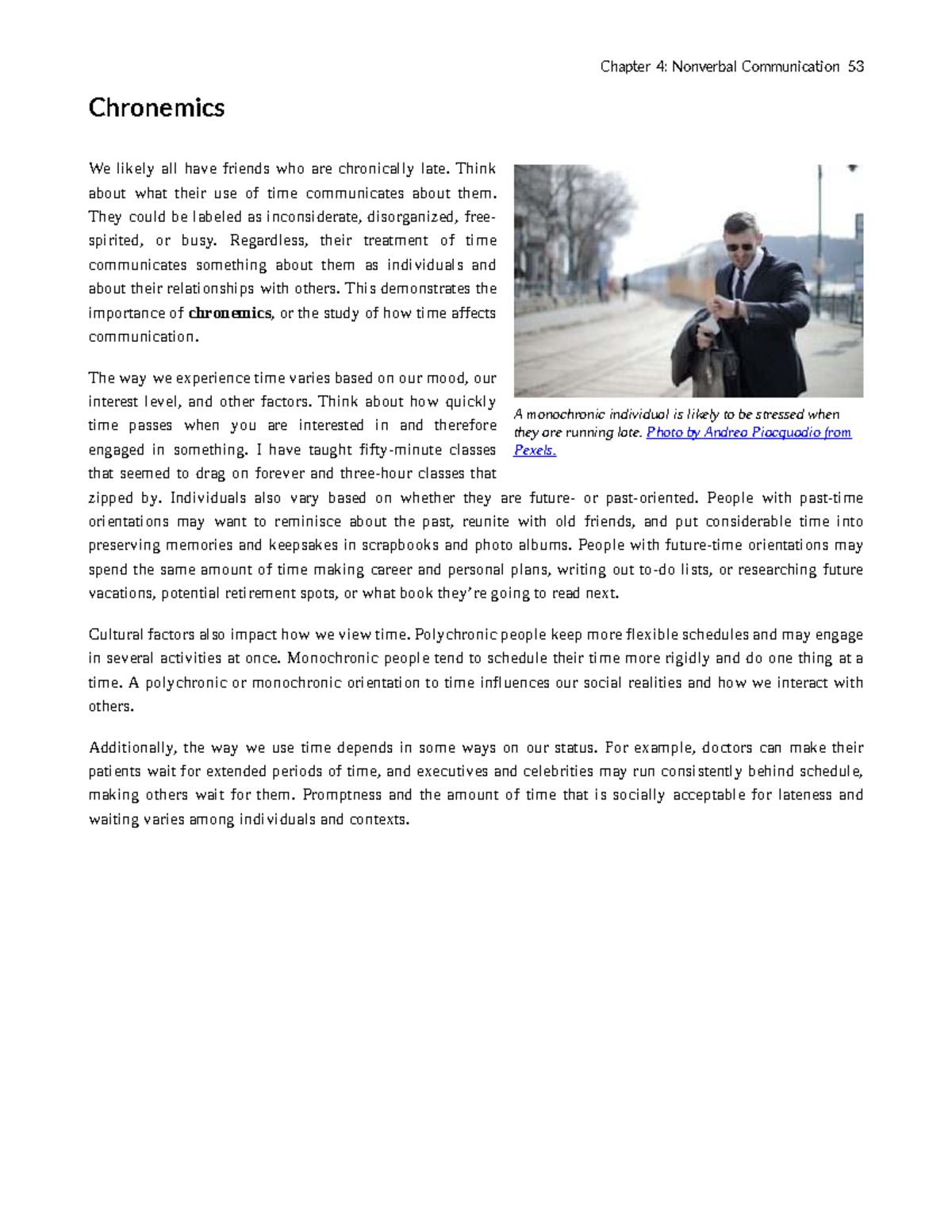 Chapter 4: Nonverbal Communication & Chronemics Insights - Studocu
