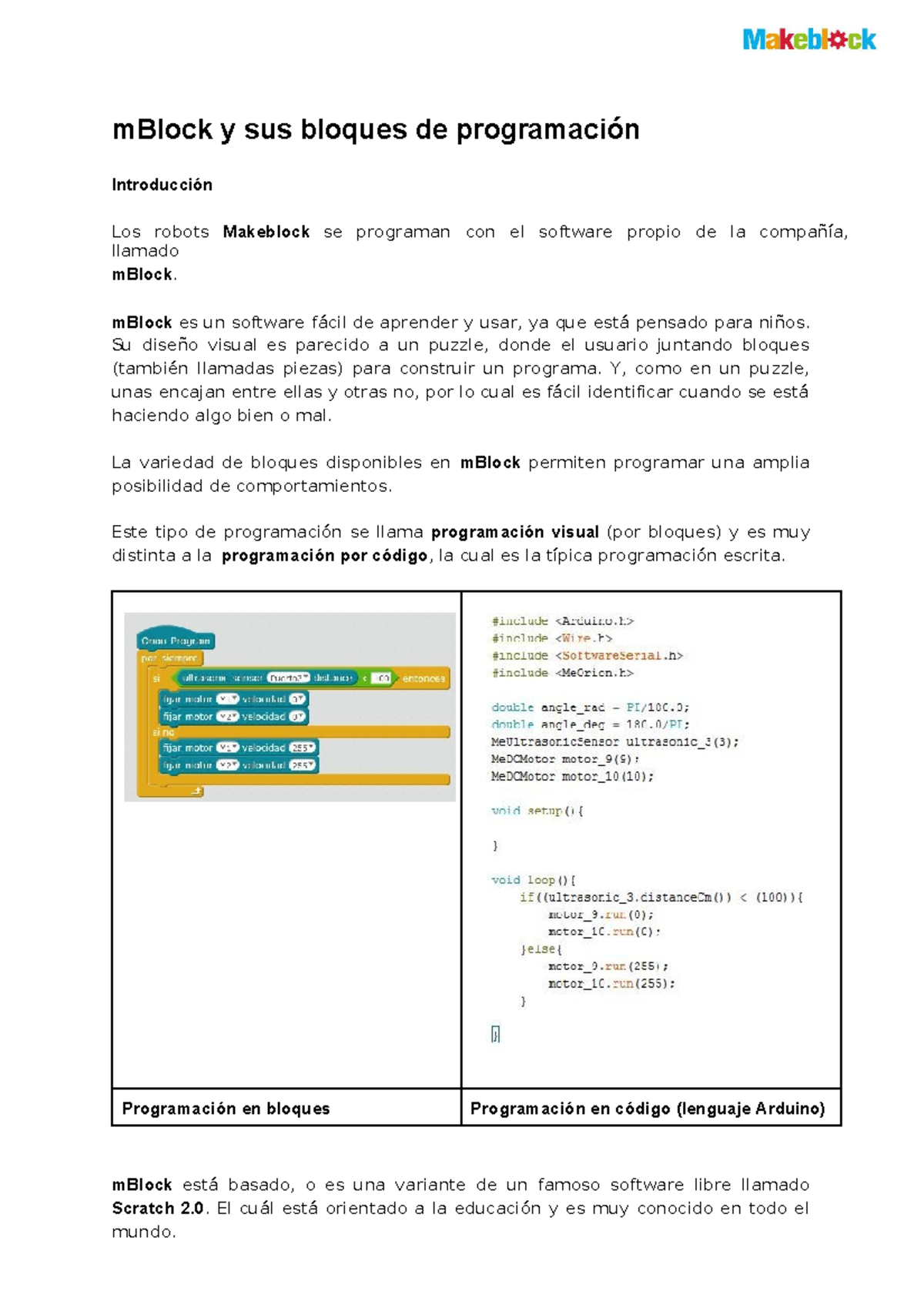01 Introducción a mBlock: Programación Visual para Robótica y ...