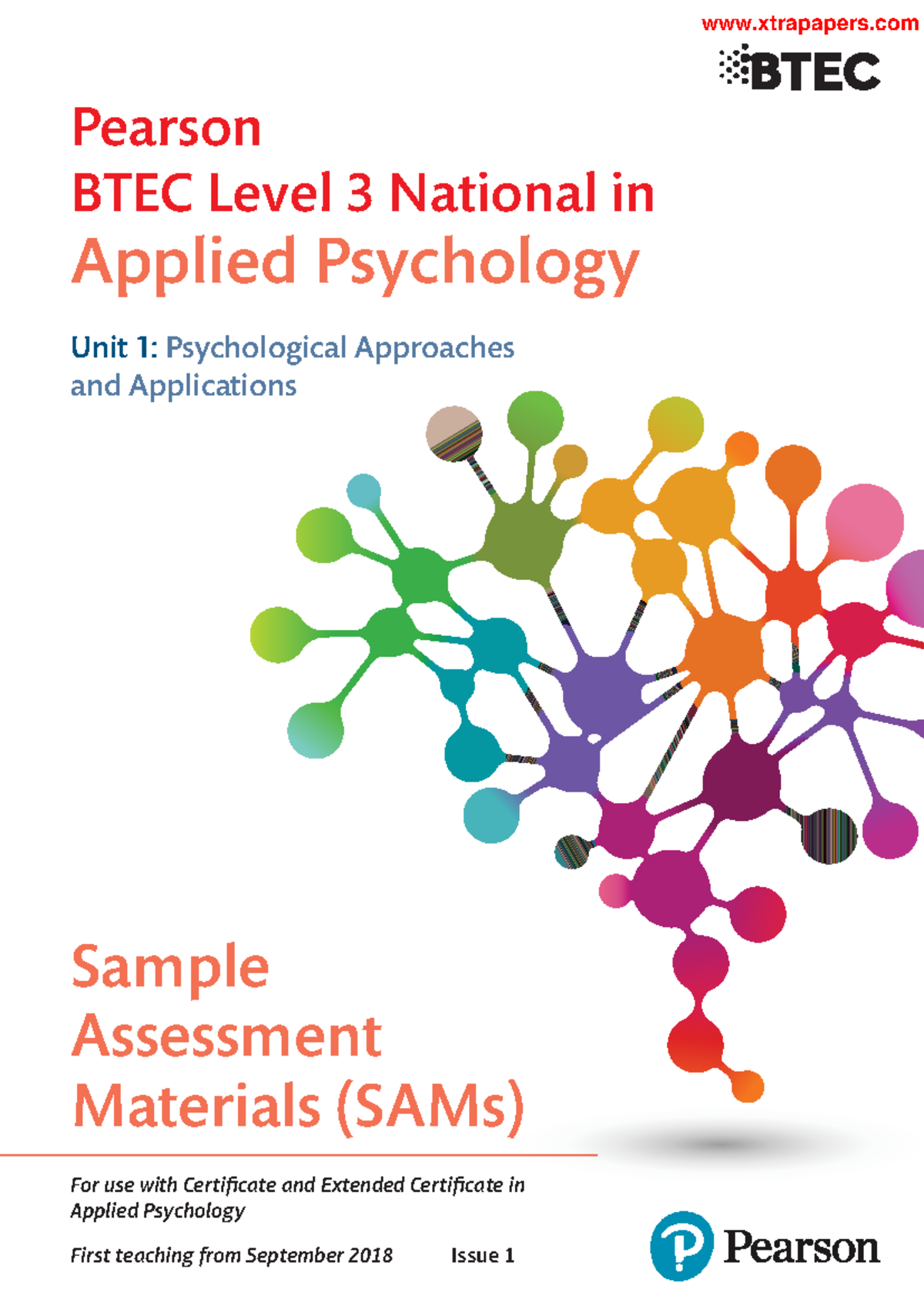 BTEC Level 3 Applied Psychology Unit 1: Psychological Approaches SAMs ...