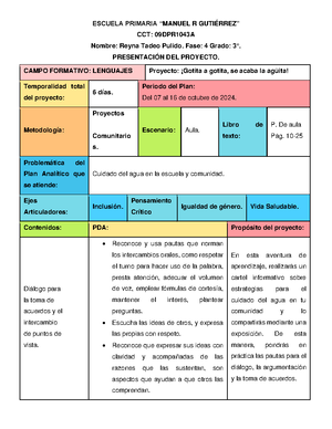 3. Fascículo 9. Proyectos integradores para primaria - ¡Aprendamos en comunidad! Proyectos - Studocu