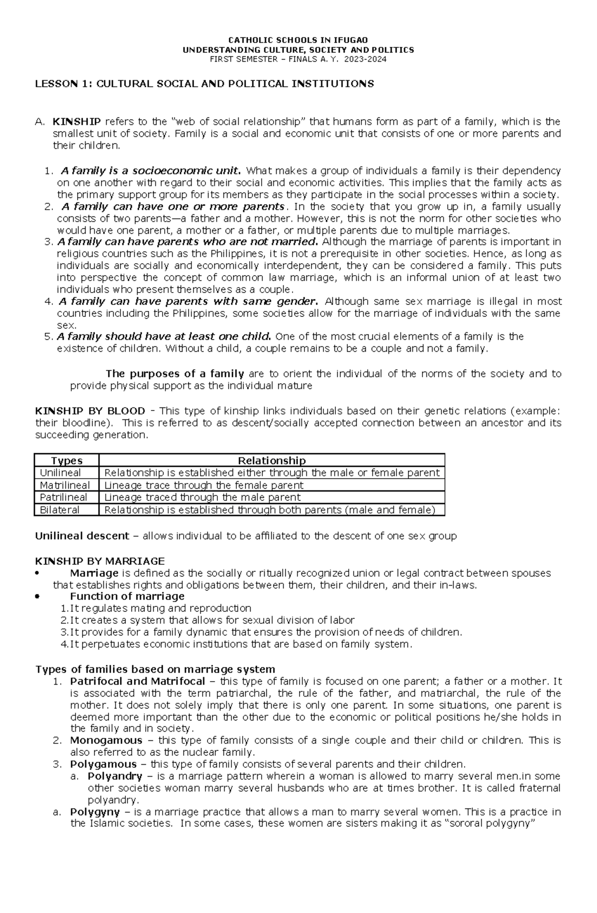 Ucsp-lp-final - ucsp - CATHOLIC SCHOOLS IN IFUGAO UNDERSTANDING CULTURE ...