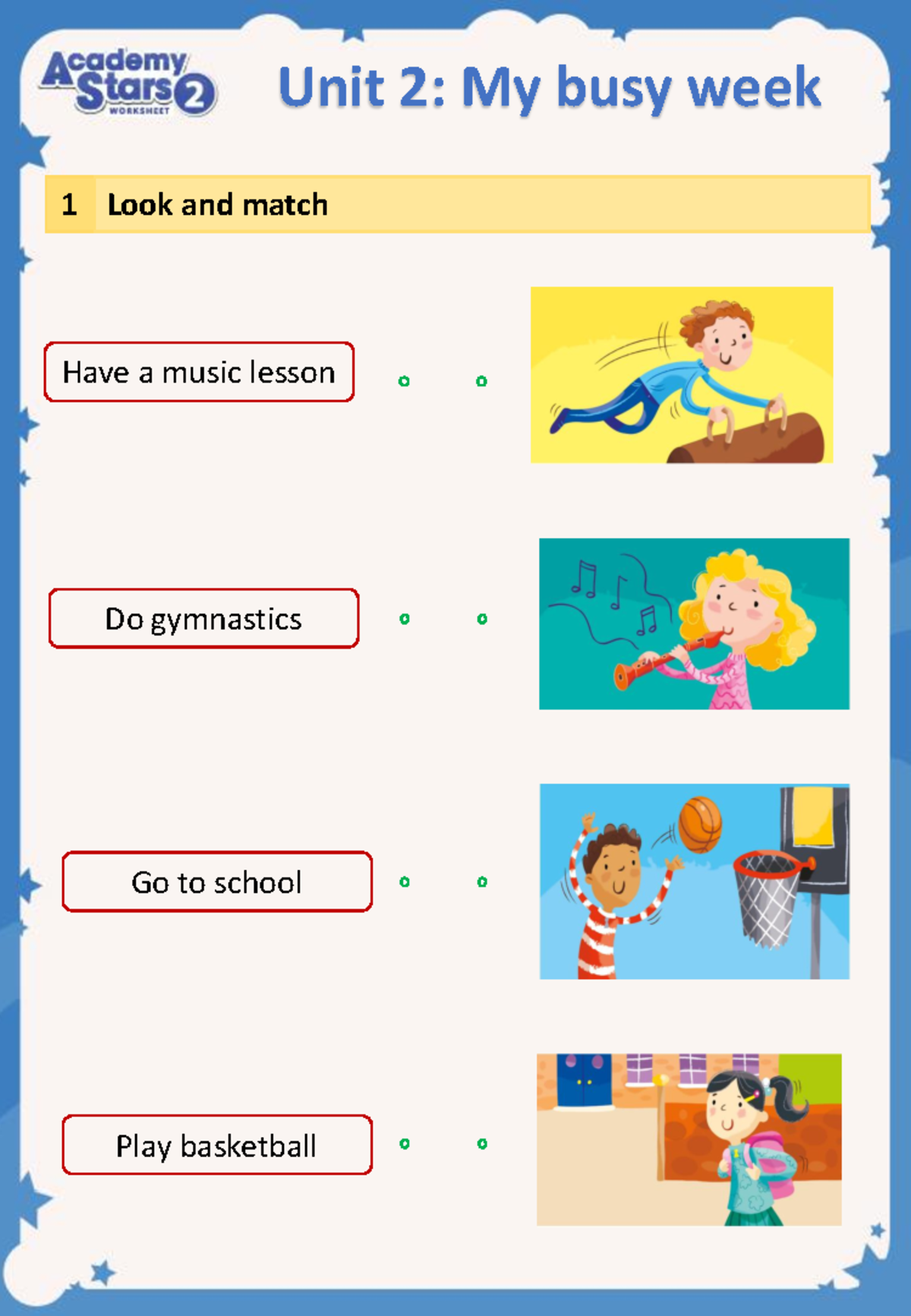 AS2 U2: My Busy Week Worksheet Activities - Studocu