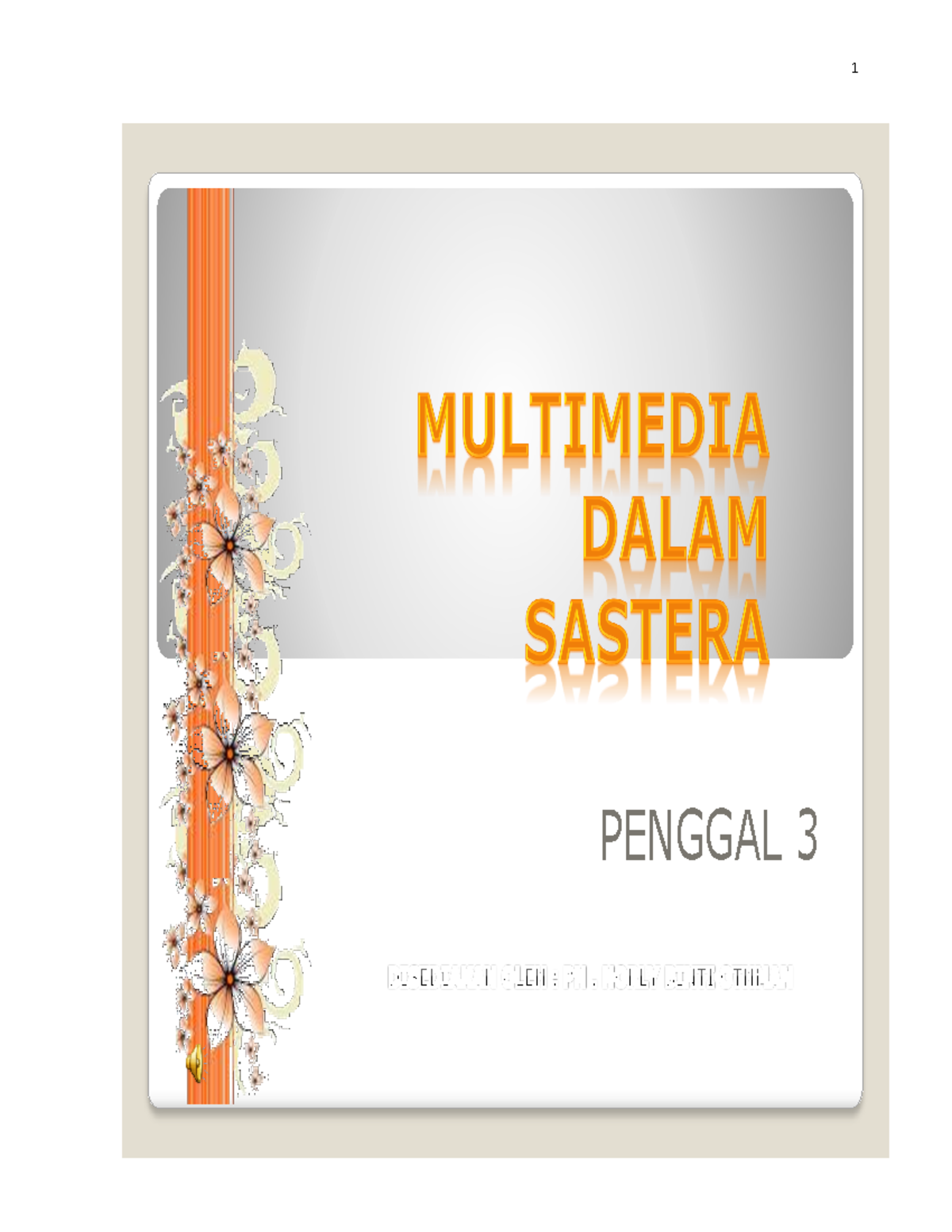 Nota Penulisan Kreatif - Puisi, Cerpen & Pengurusan Multimedia (KMK SEM ...