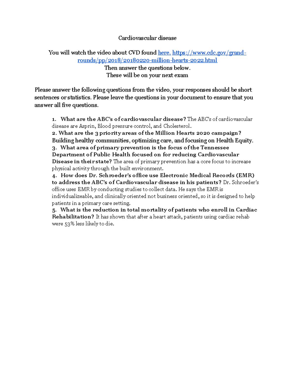 Cardiovascular disease assignment - Cardiovascular disease You will ...