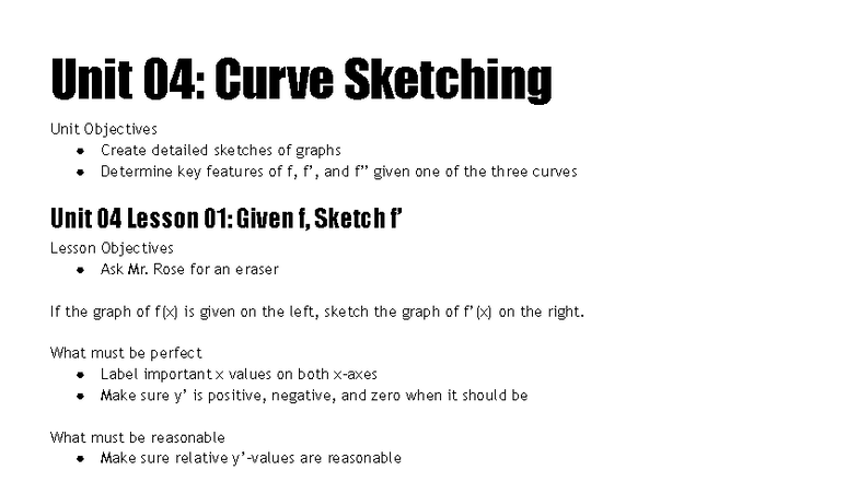 AP Calculus AB Unit 04 Notes Template 2018-19 - Google Docs - Unit 04 ...
