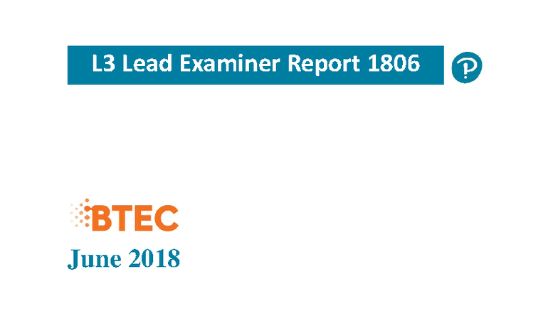 L3 31629H Unit 7 Lead Examiner Report - June 2018 Analysis - Studocu