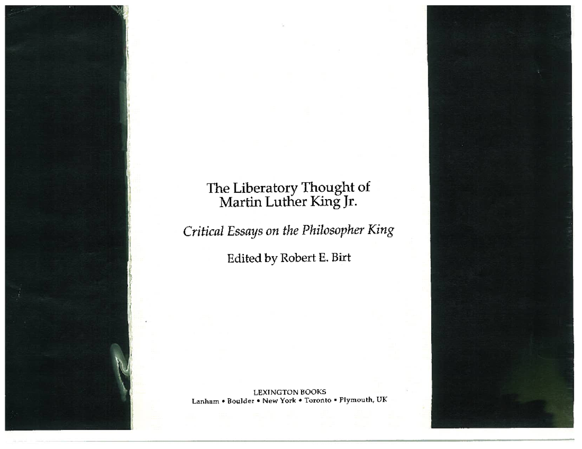 Course Codes and Exam Format Overview: Final Exam Insights - The Liberatory Thought of Martin ...