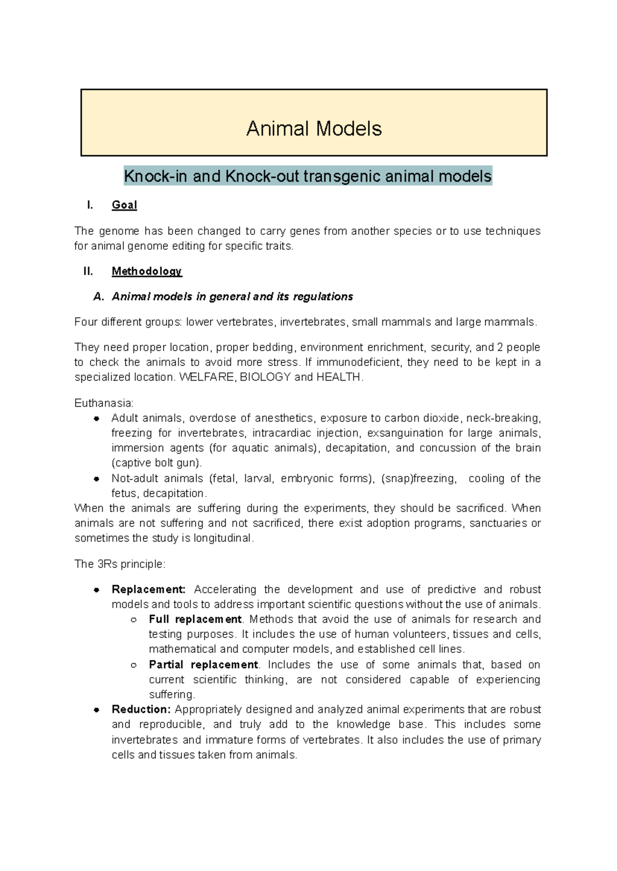 Transgenic Animal Models: Knock-in and Knock-out Techniques Overview ...