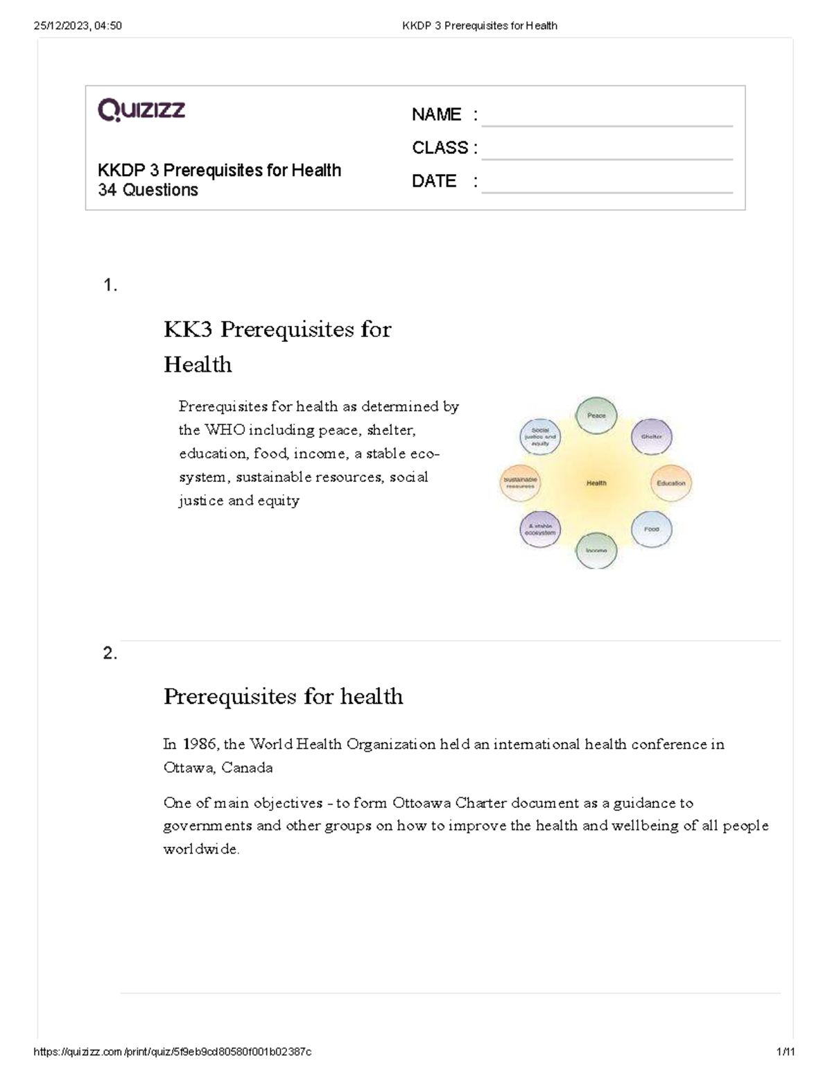 KKDP 3 Prerequisites for Health - KKDP 3 Prerequisites for Health 34 ...