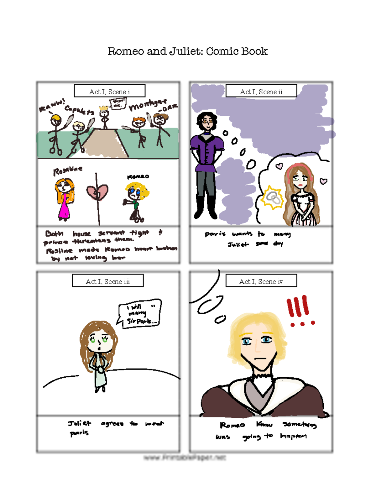 R J Comic Book: Romeo and Juliet Overview & Analysis - Studocu