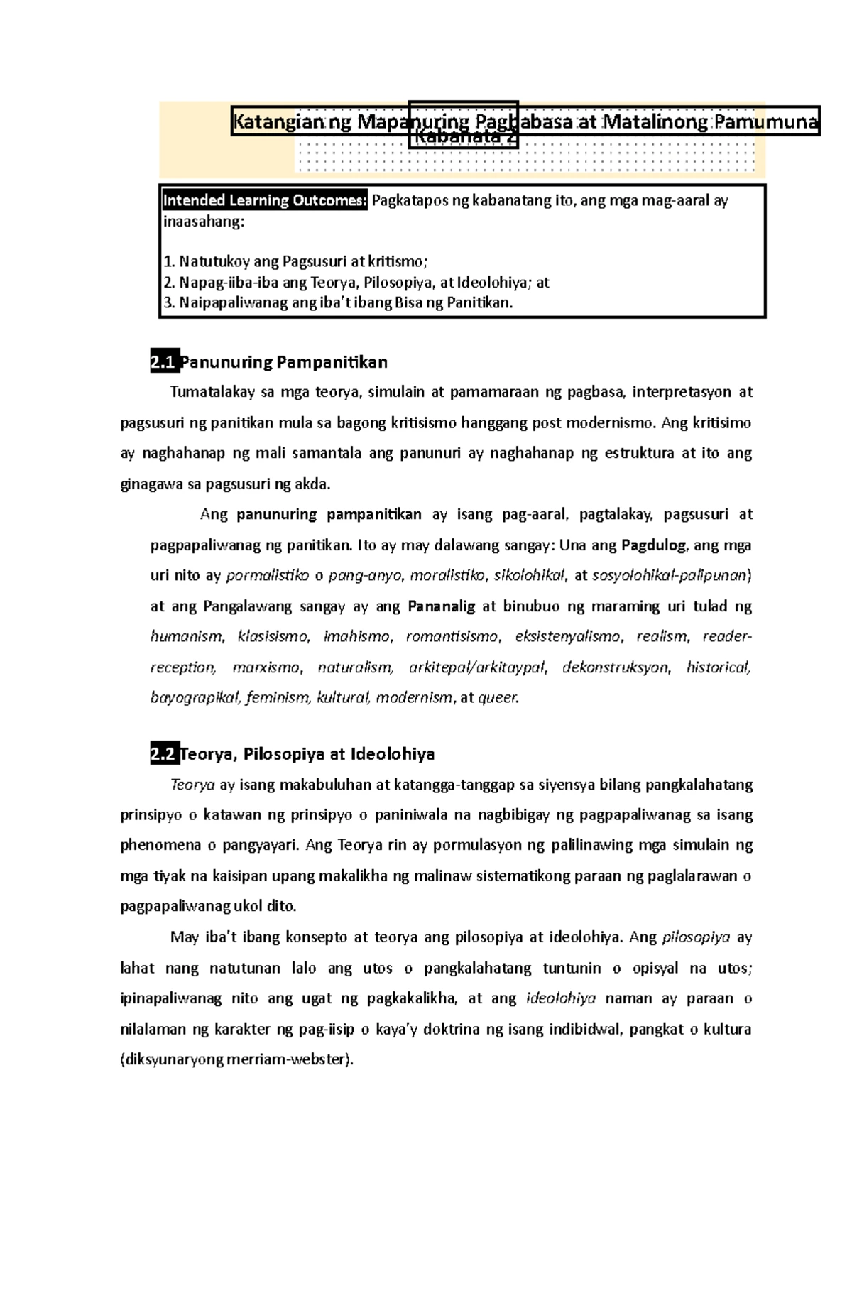 Fil Ed 223 Piling Tula - REPUBLIKANG BASAHAN (1945) Teodoro Agoncillo ...