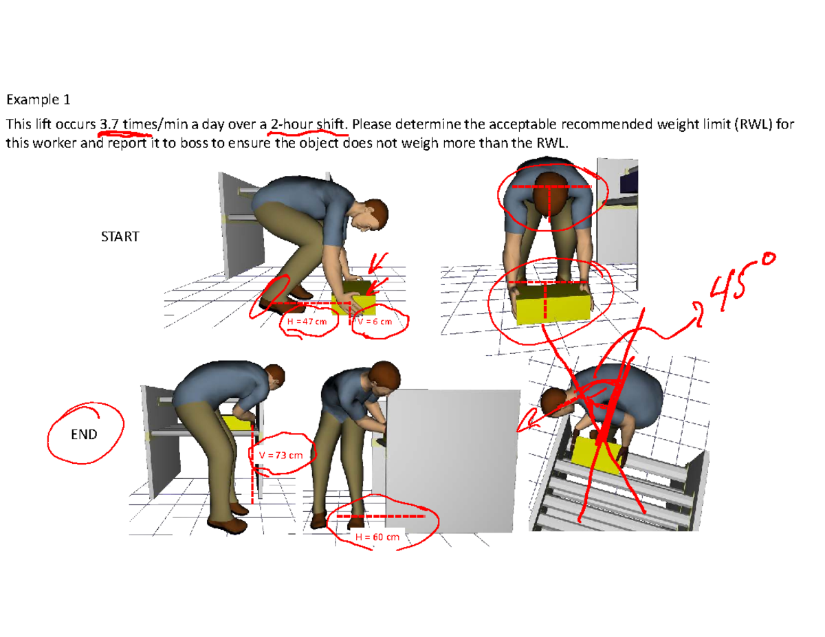 2023 NIOSH RWL Calculation Examples and Answers - Studocu