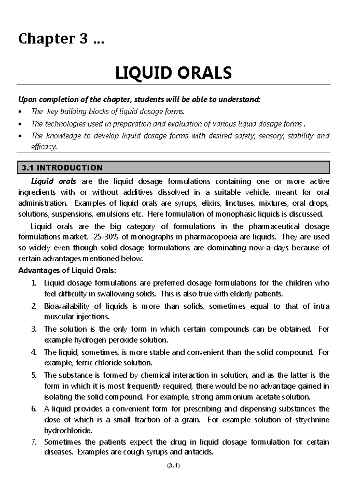 Liquid Orals: Definitions, Types, and Formulation Considerations - Studocu