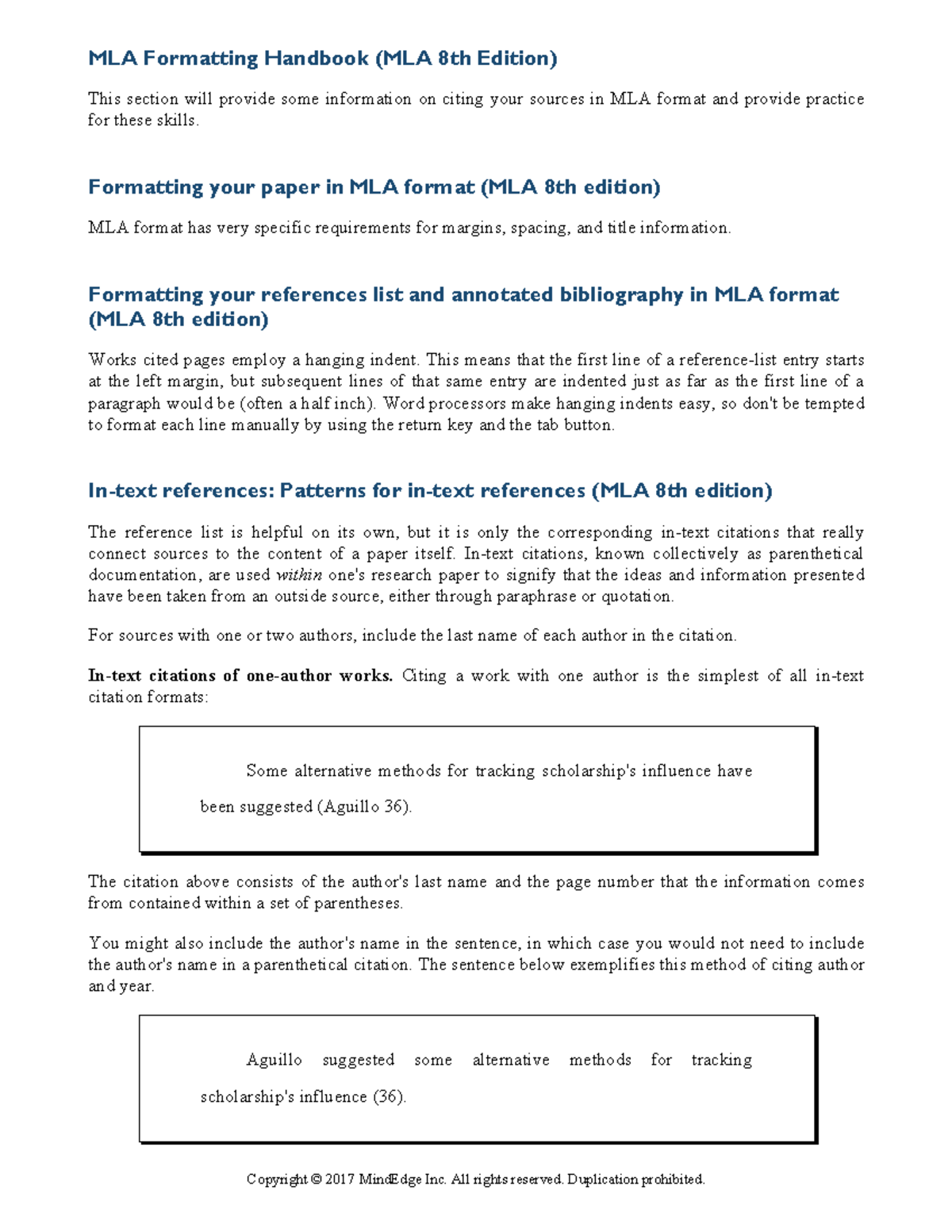 MLA Formatting Guide: 8th Edition Standards and Practices - Studocu