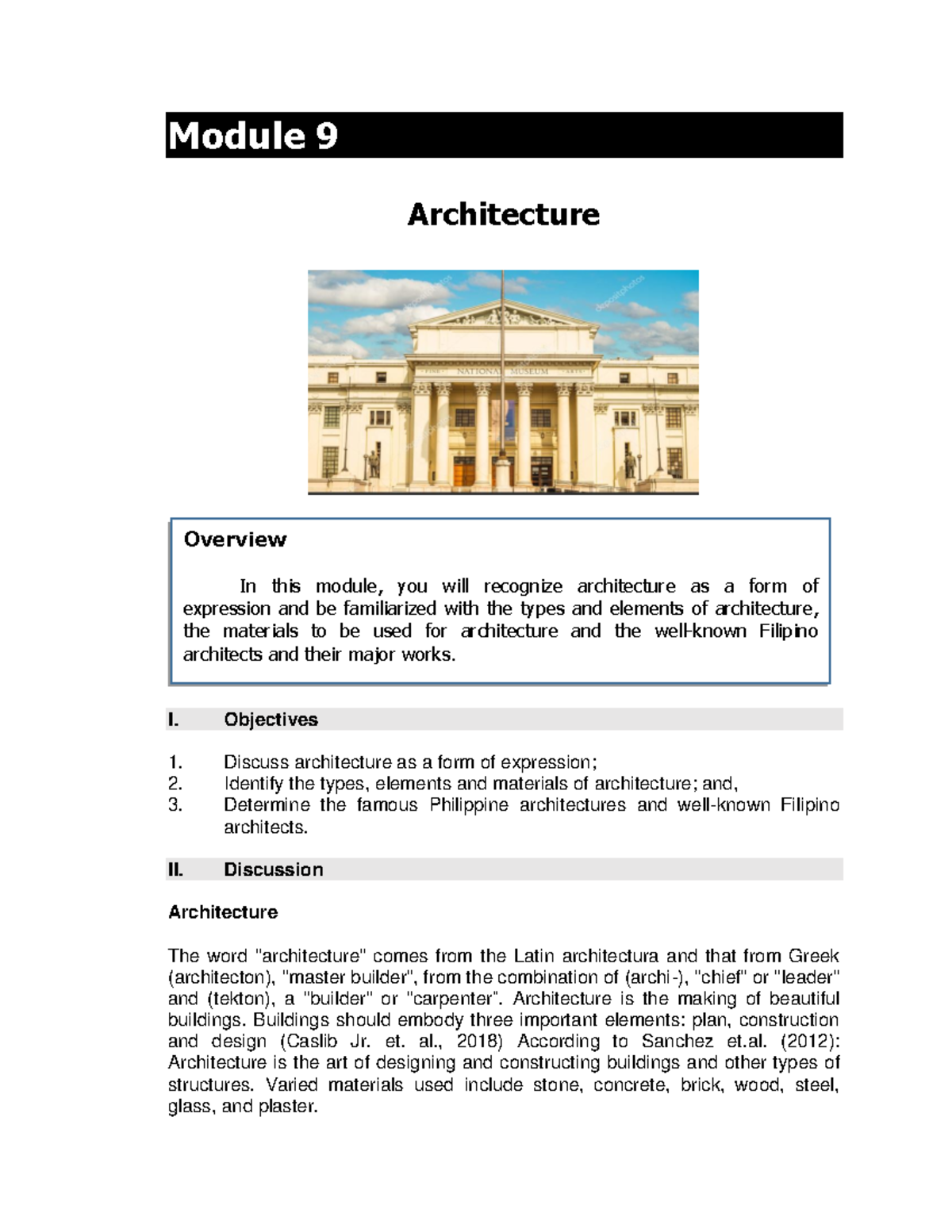 Module 9: Architecture - Exploring Filipino Architectural Heritage ...