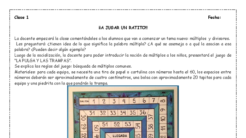Sec. Didáctica M y D - Múltiplos y Divisores: Actividades y Juegos ...