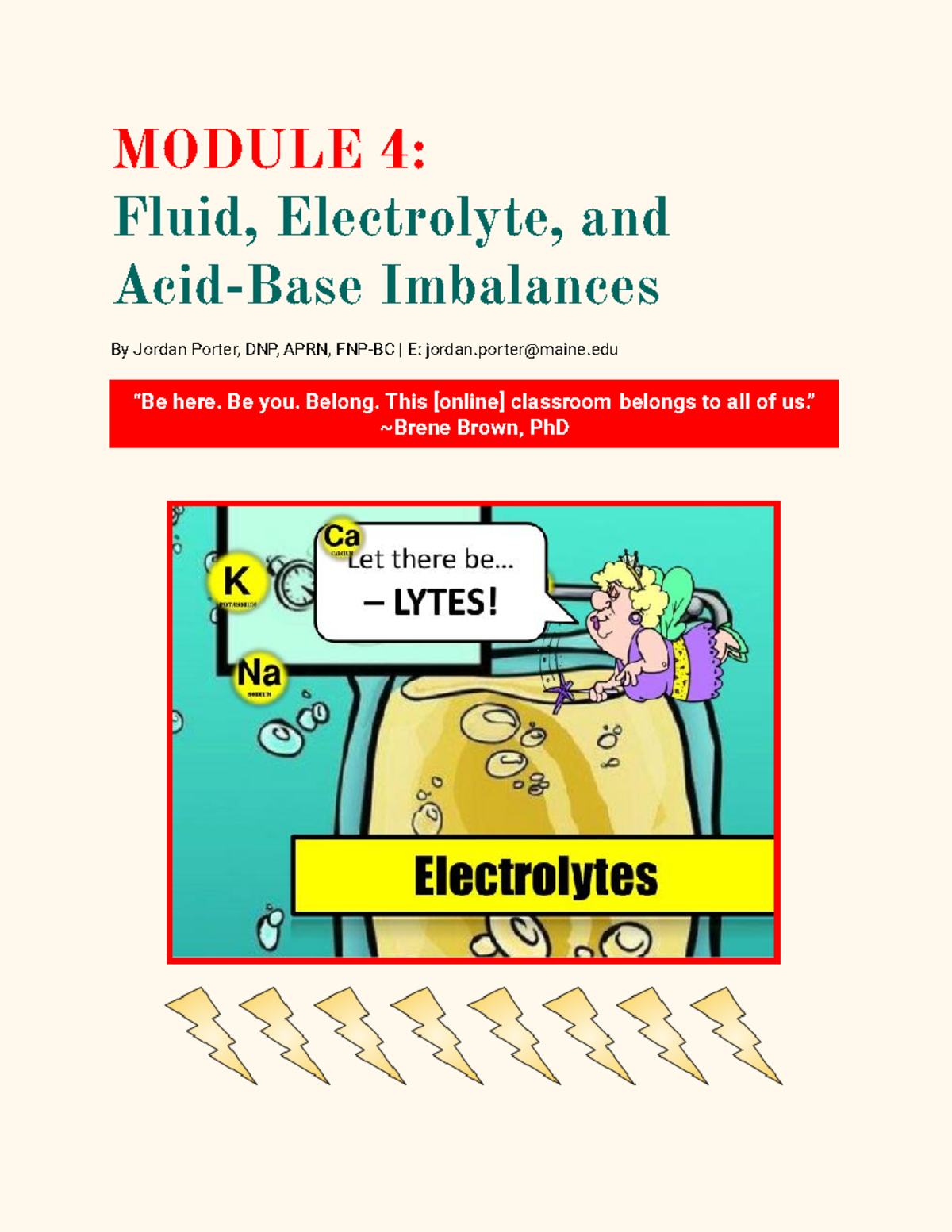NUR 303-507 Module 4: Fluid, Electrolyte, and Acid-Base Imbalances ...