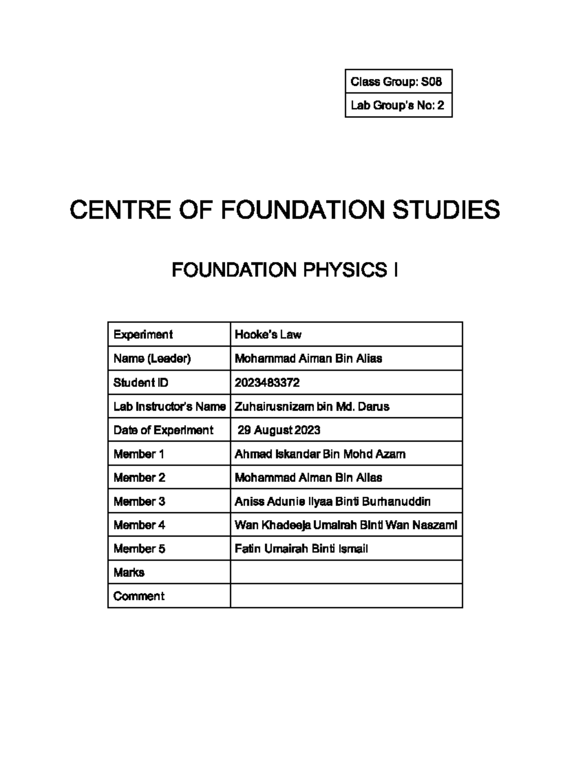 Physics Laboratory Report: Experiment 2 Analysis and Results - Studocu