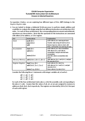 Lab2 - Lab2 - CS2100: Computer Organisation Lab # 2 : Debugging using GDB II Name: - Studocu