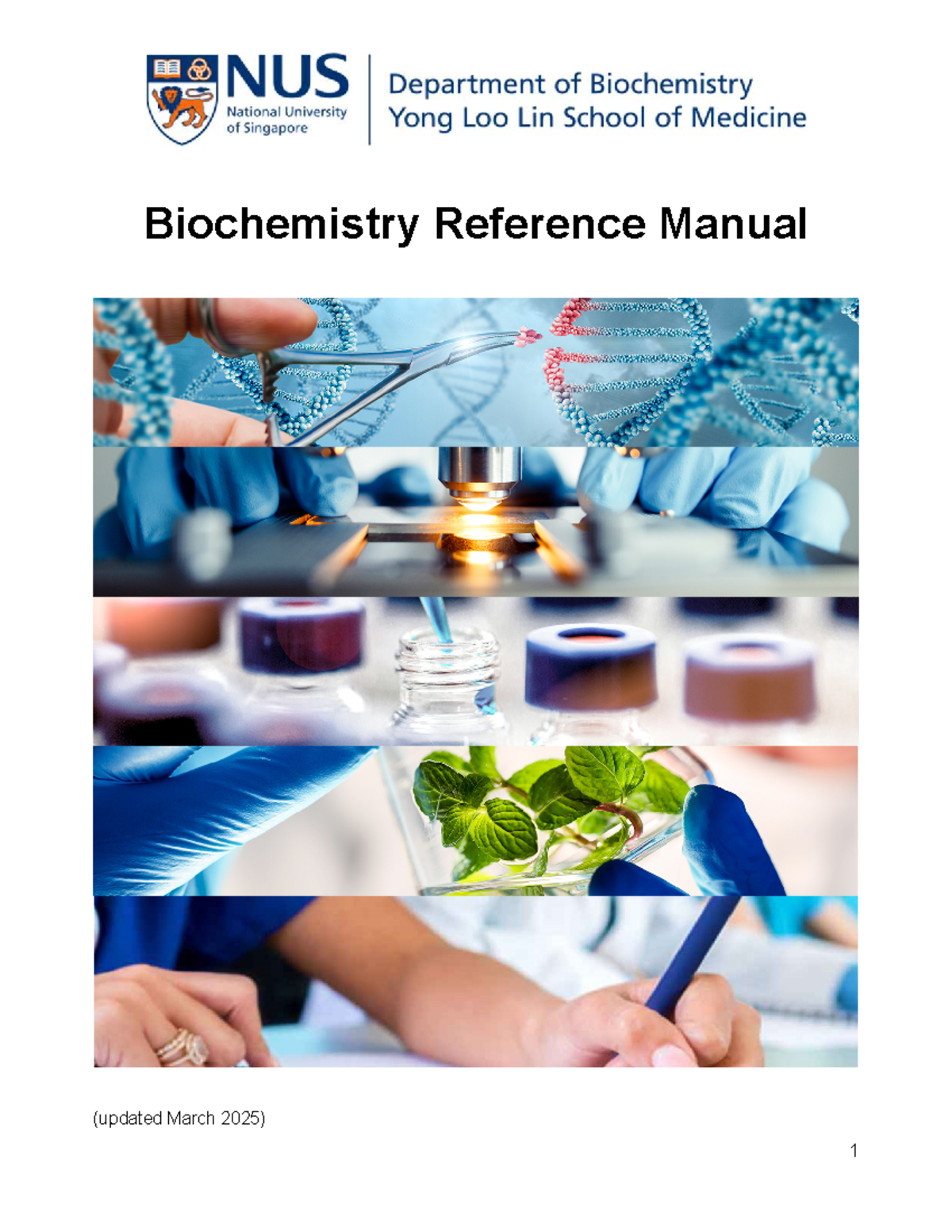 Biochemistry Reference Manual (Updated March 2025) - Key Concepts - Studocu