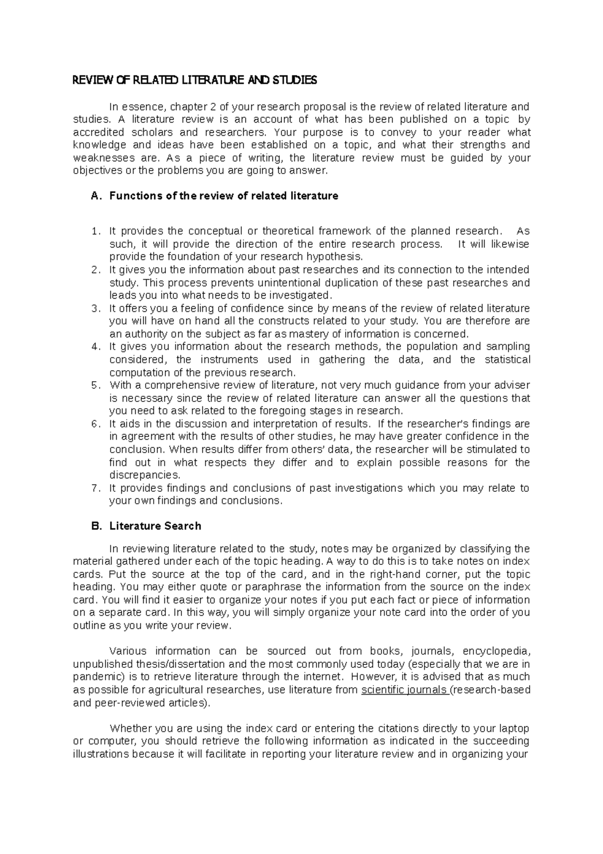 Review OF Related Literature AND Studies - REVIEW OF RELATED LITERATURE ...