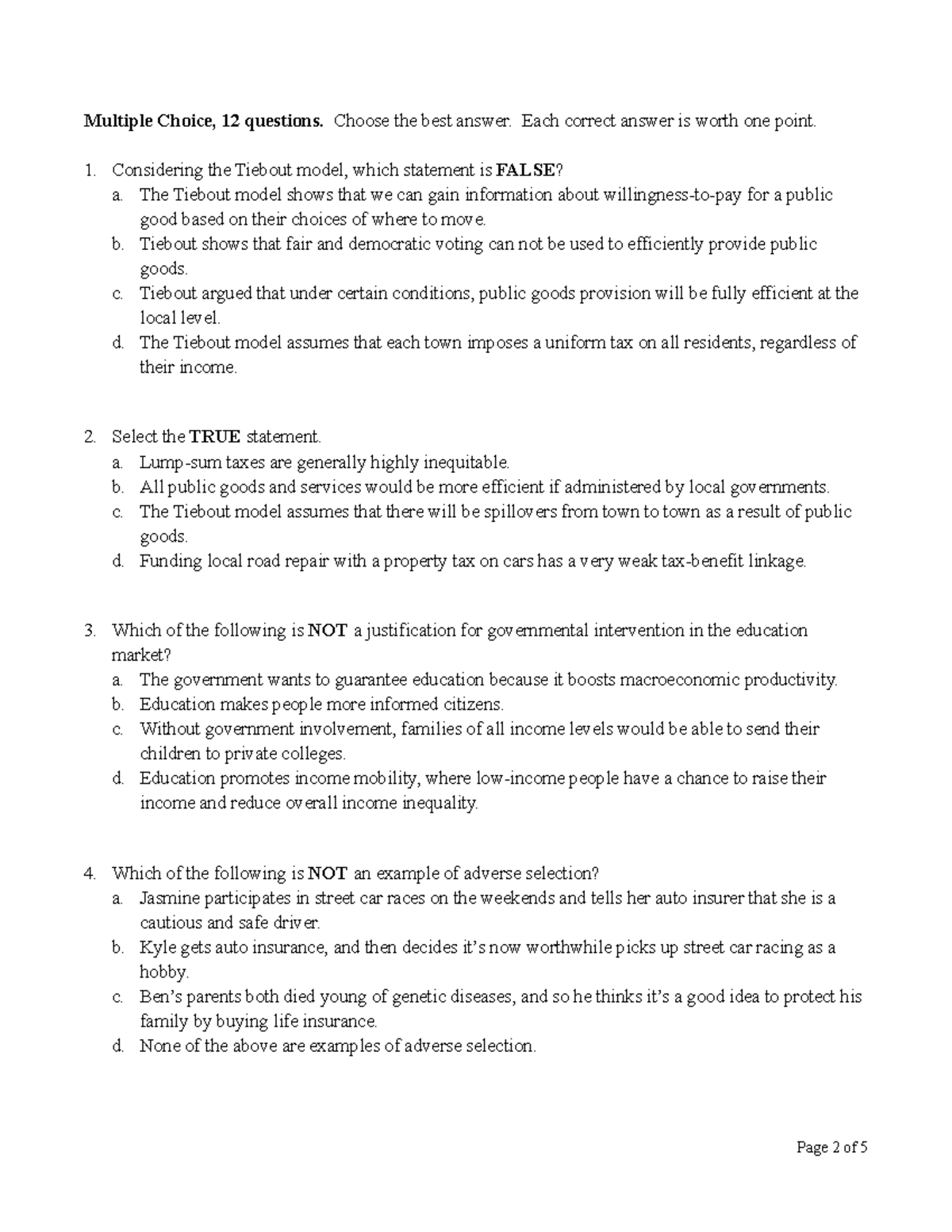 Exam 2 T1 - Multiple Choice & Short Answer Questions Guide - Studocu