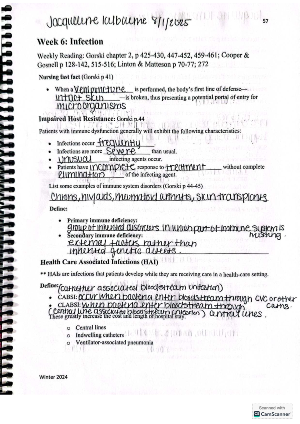 Nursing 101 Week 6 Infection Control Medication Overview Studocu