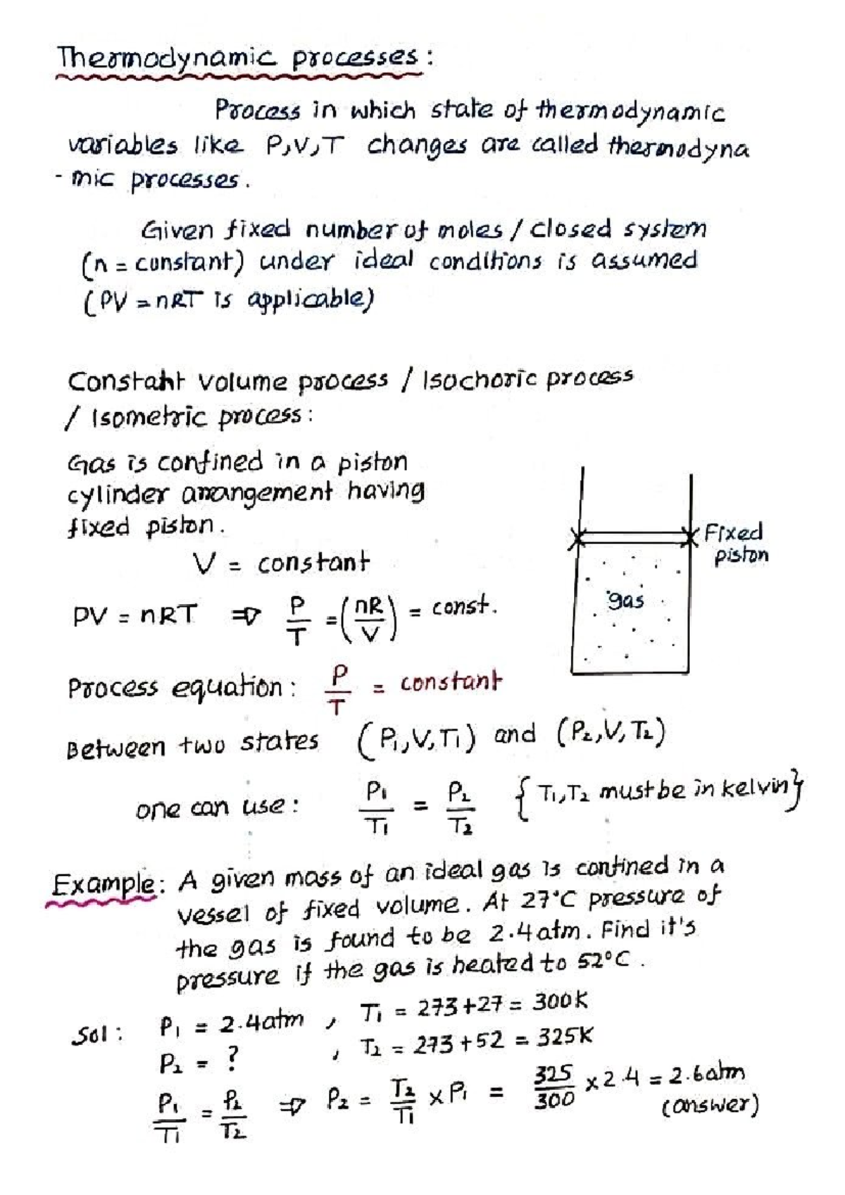 Thermo Physics: Understanding Thermodynamic Processes and Equations - Studocu