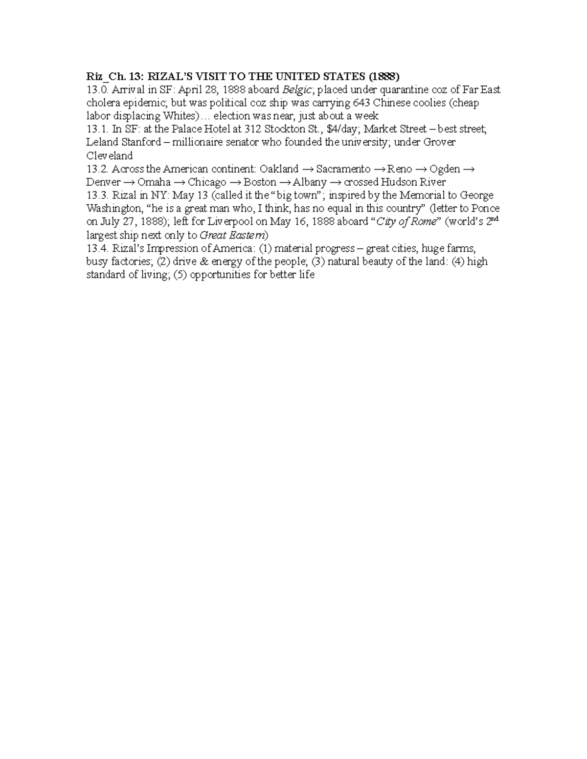 1 Ch.13 Rizal'S Visit TO THE United States (1888) - Riz_Ch. 13: RIZAL’S ...