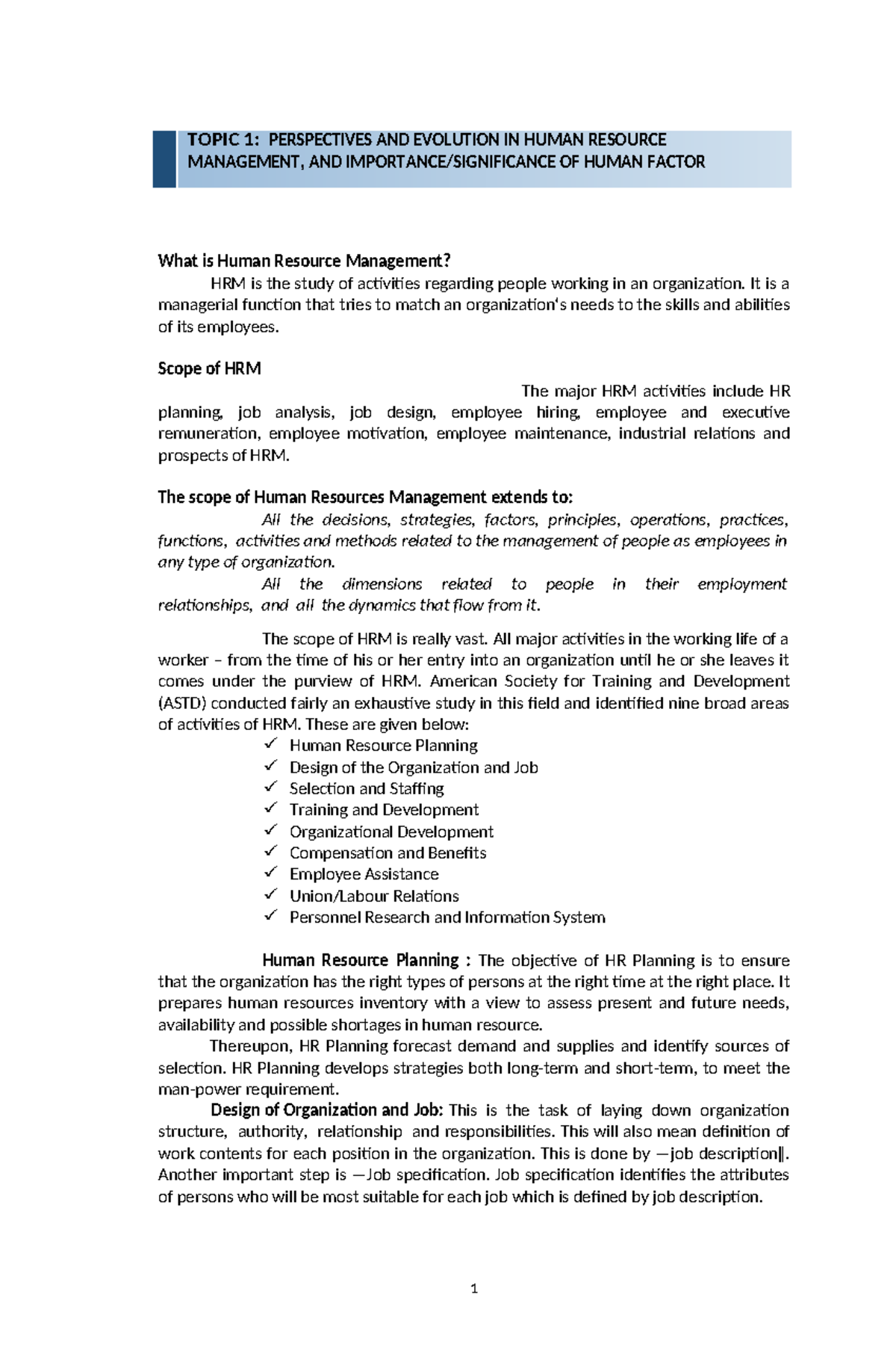 HRM 101: Perspectives, Evolution, and Challenges in Human Resource ...