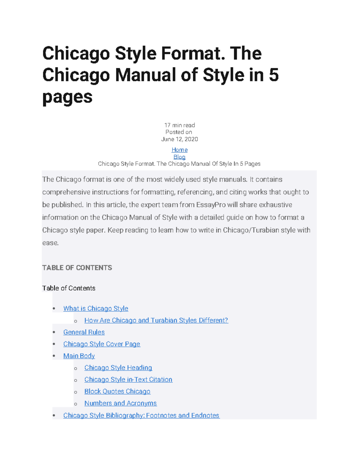 How To Do In Text Citations Chicago Turabian Style