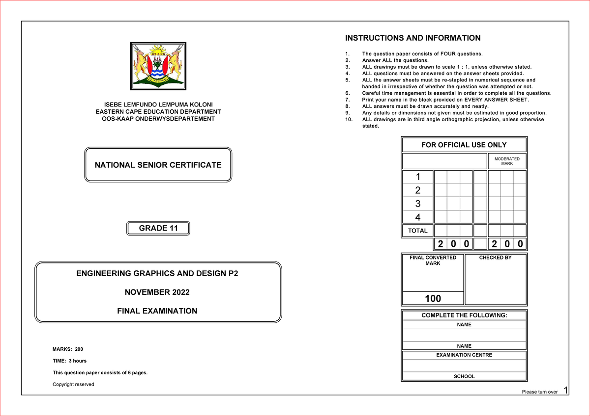 EGD P2 GR11 FINAL EXAM QUESTION PAPER NOV 2022 - Studocu