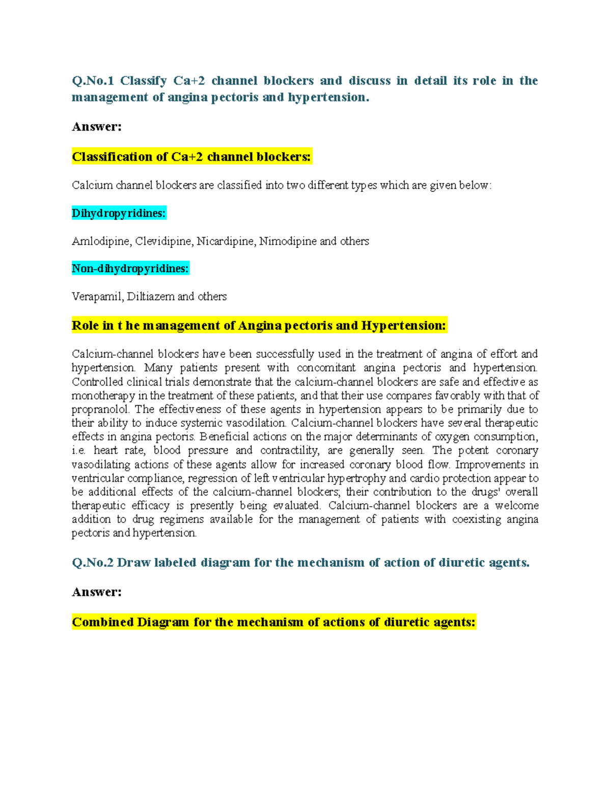 Ca+2 Channel Blockers: Classification & Roles in Angina & Hypertension ...