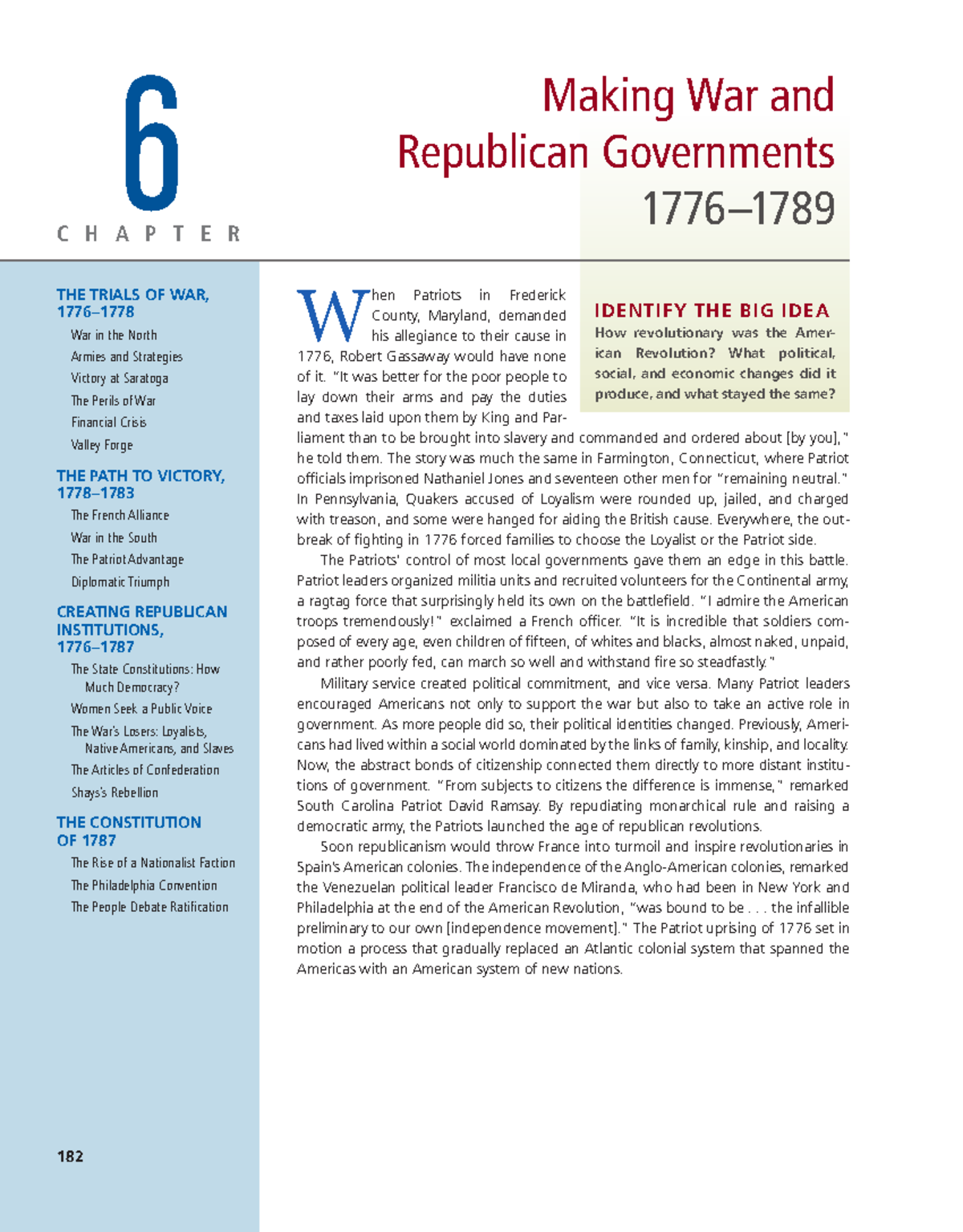 Making War and Republican Governments 6: The Constitution of 1787 and ...