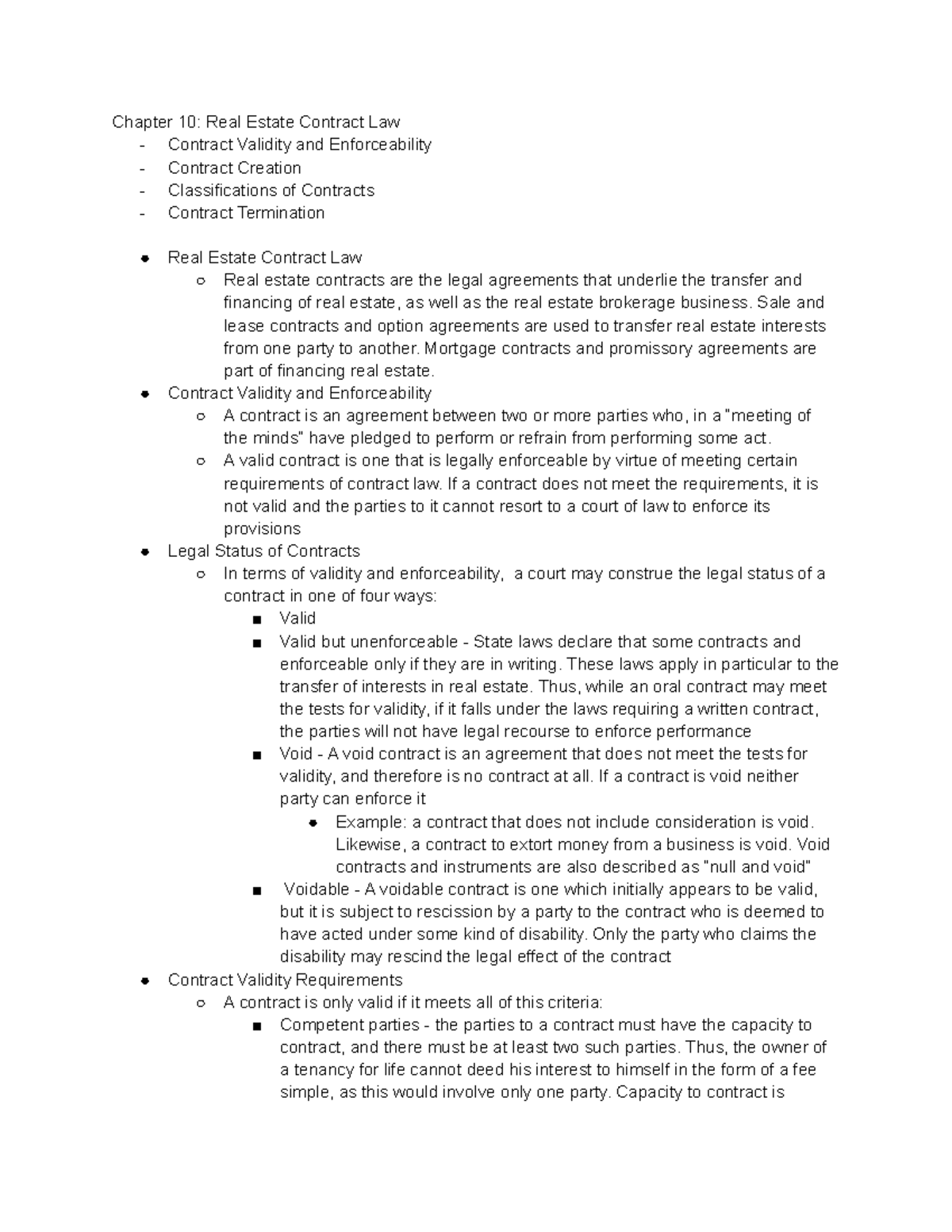 Chapter 10: Real Estate Contract Law Overview & Key Concepts - Studocu
