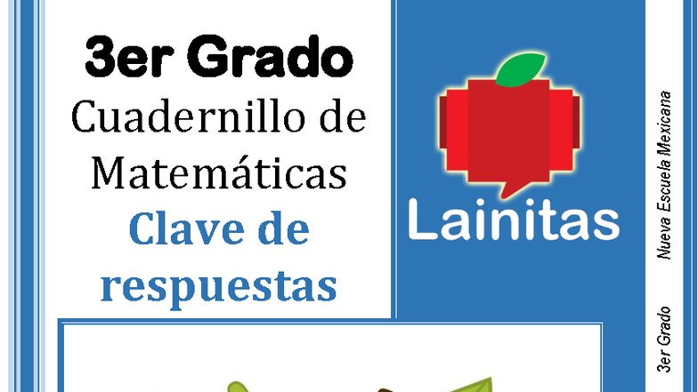 3er Grado - Cuadernillo de Matemáticas: Ejercicios y Clave de ...