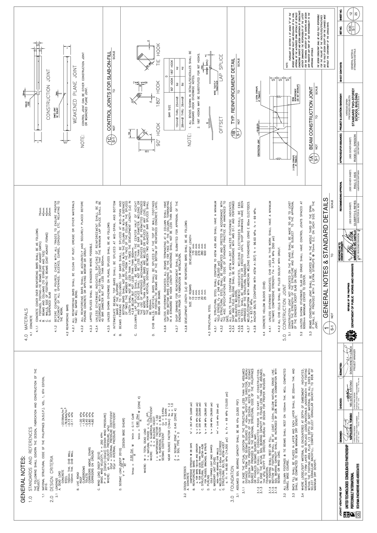 S-1 Structural Design: 2-Storey School Building Project Notes - Studocu