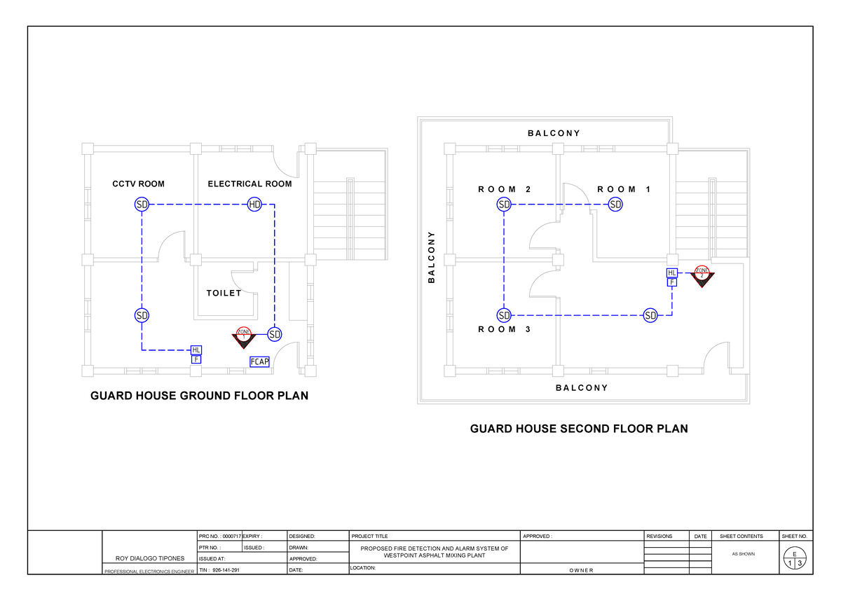 Revised 001 FDAS1: Proposed Fire Detection & Alarm System Plan - Studocu
