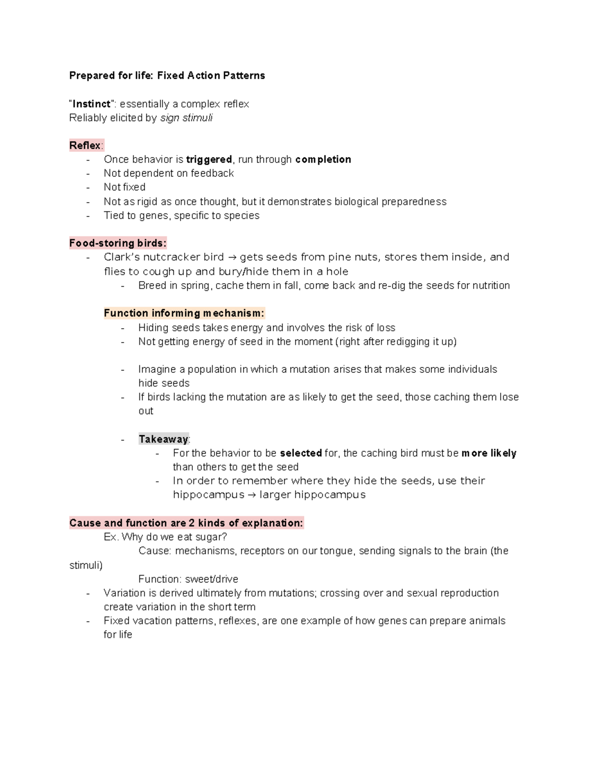 Fixed Action Patterns and Instincts in Behavior Analysis (PSY 101 ...