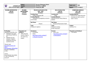 GRADE 8 PHYSICAL EDUCATION QUARTER 3 MODULE 2 Grade 8 Physical ...
