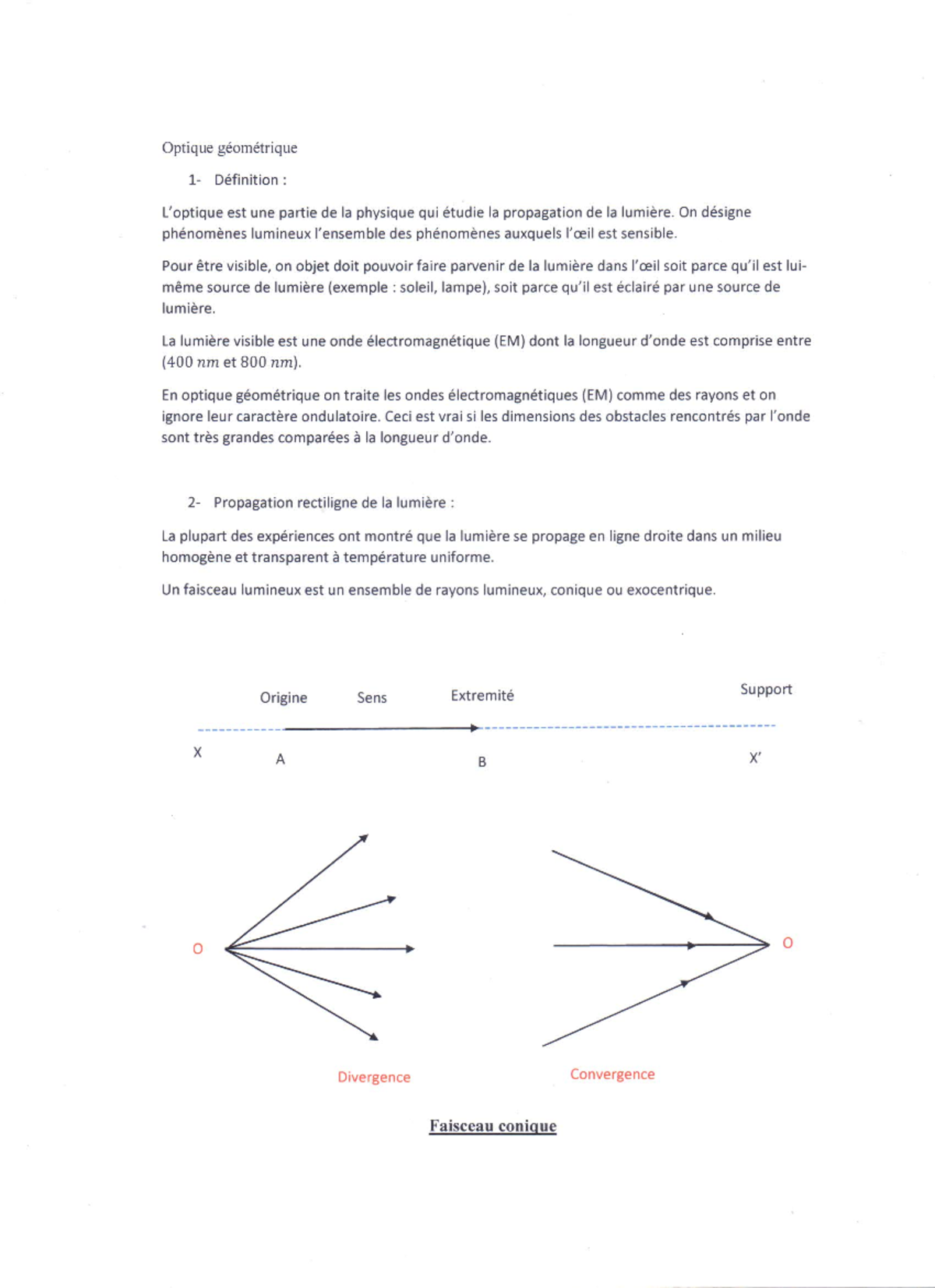 Cours-optique géométrique-partie 1 - Optique géométrique Définition ...