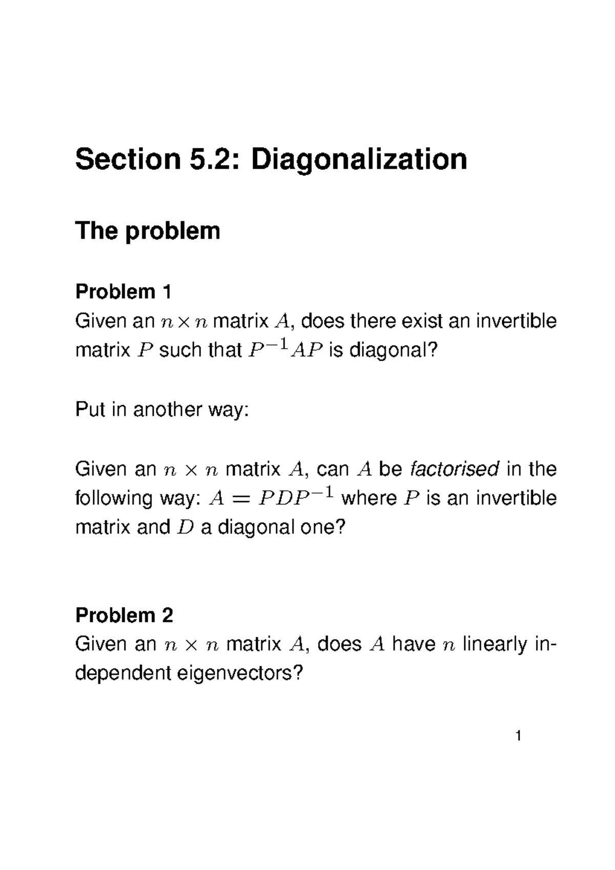 MAT02A - Linear Algebra Final Assessment Questions and Solutions - Studocu