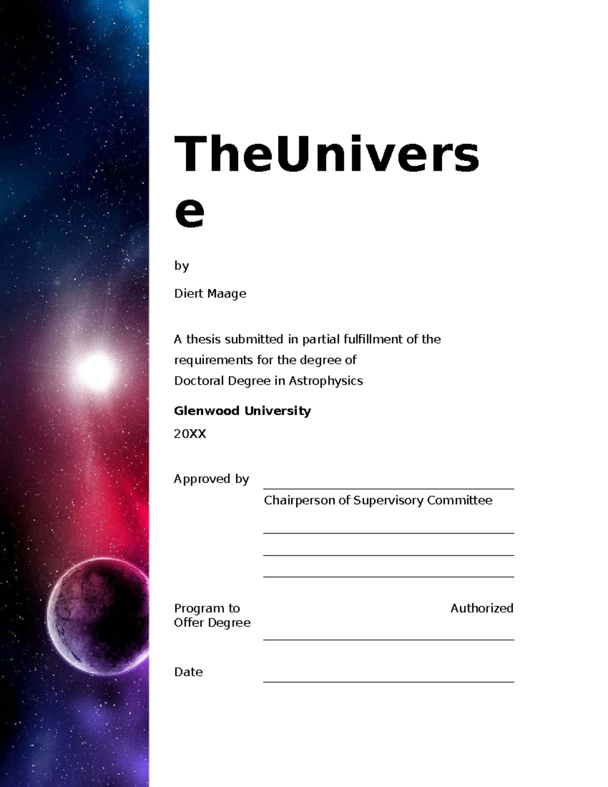 Astrophysics Thesis: The Universe and Solar System Overview - Studocu
