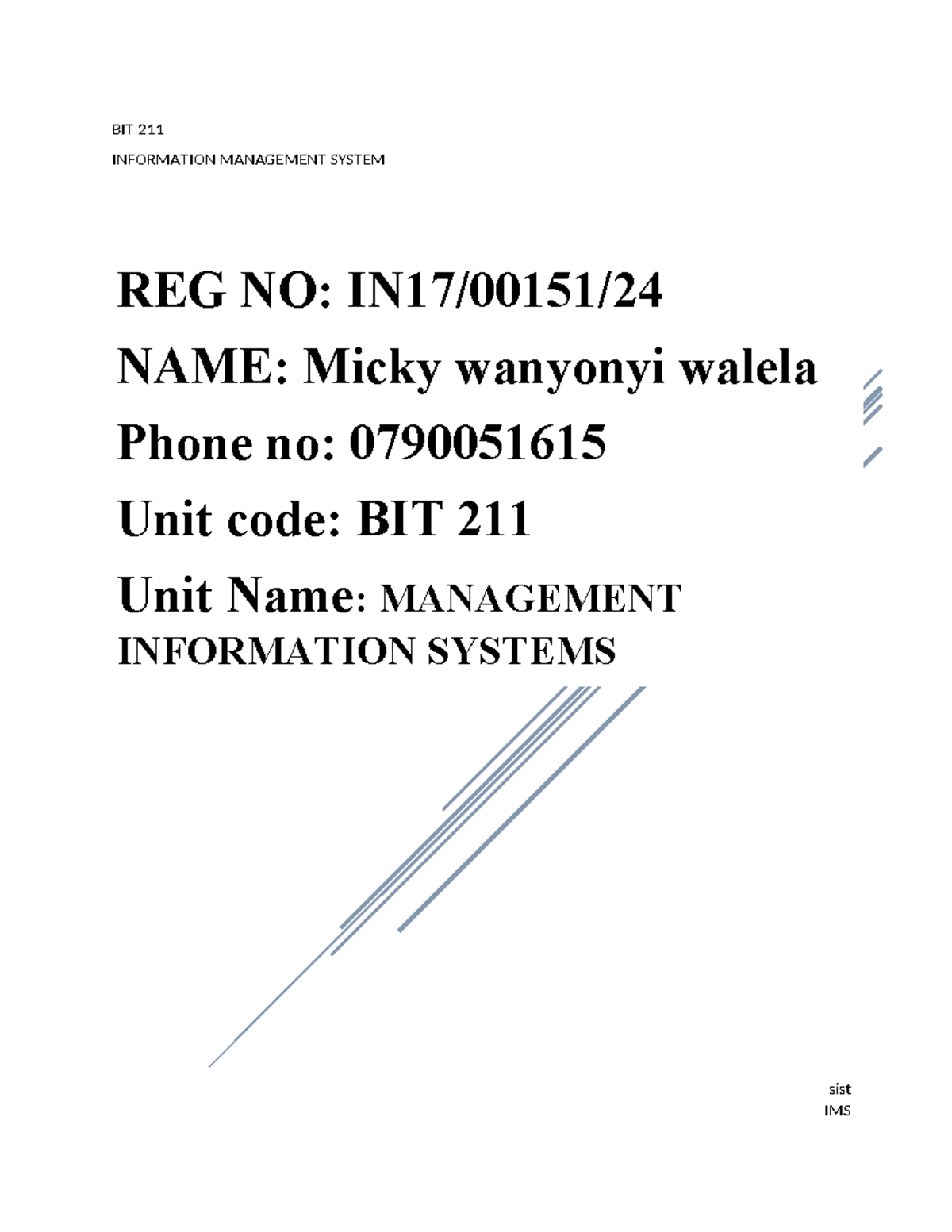 BIT 211 - Management Information Systems Online CAT Notes - Studocu