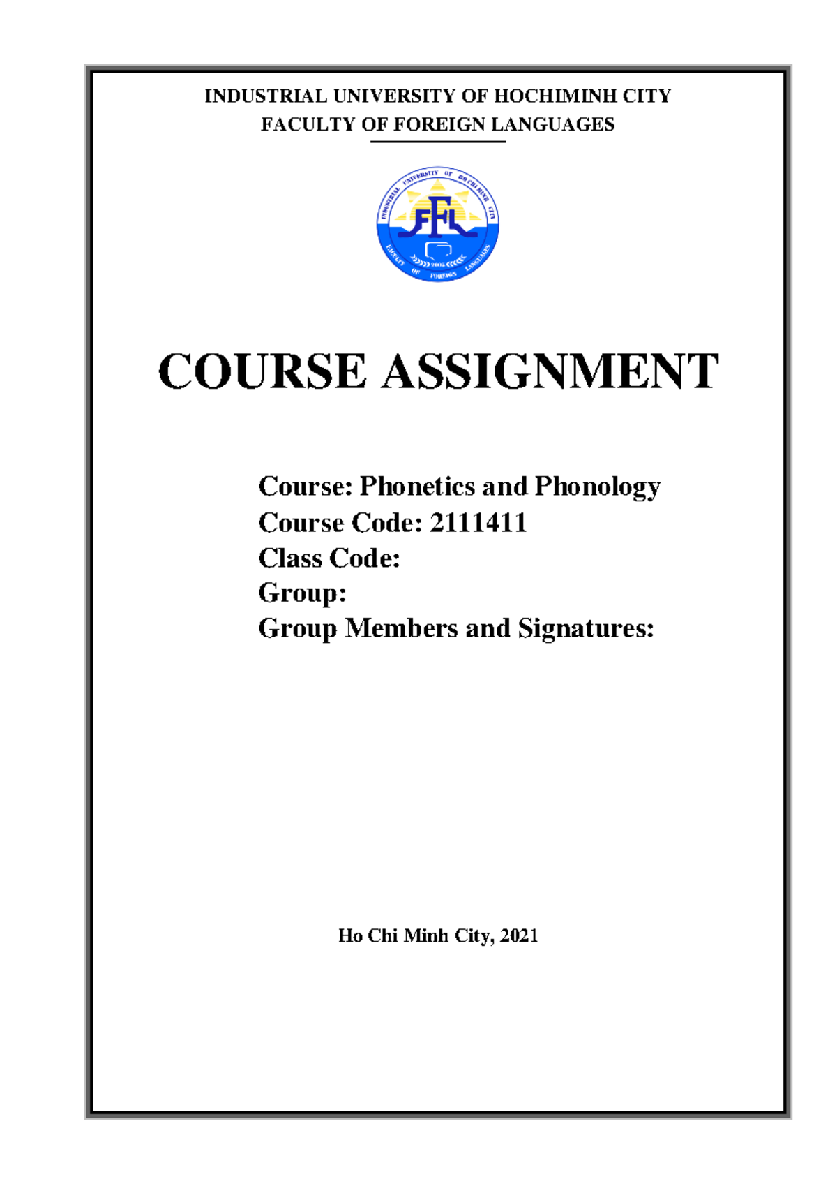 Phonetics and Phonology Assignment FFL 2111411 IUH 2021 - Studocu