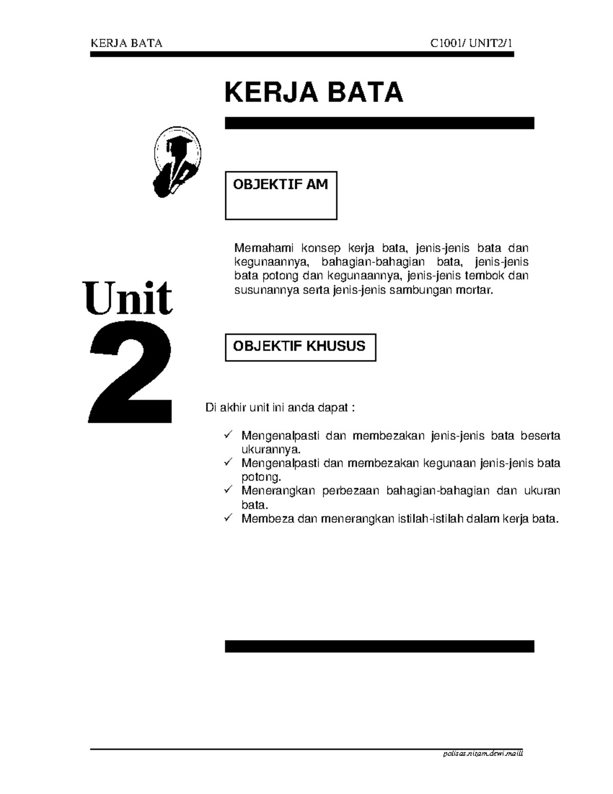 KERJA BATA: Jenis, Kegunaan & Proses Pembuatan - Nota Kelas - Studocu
