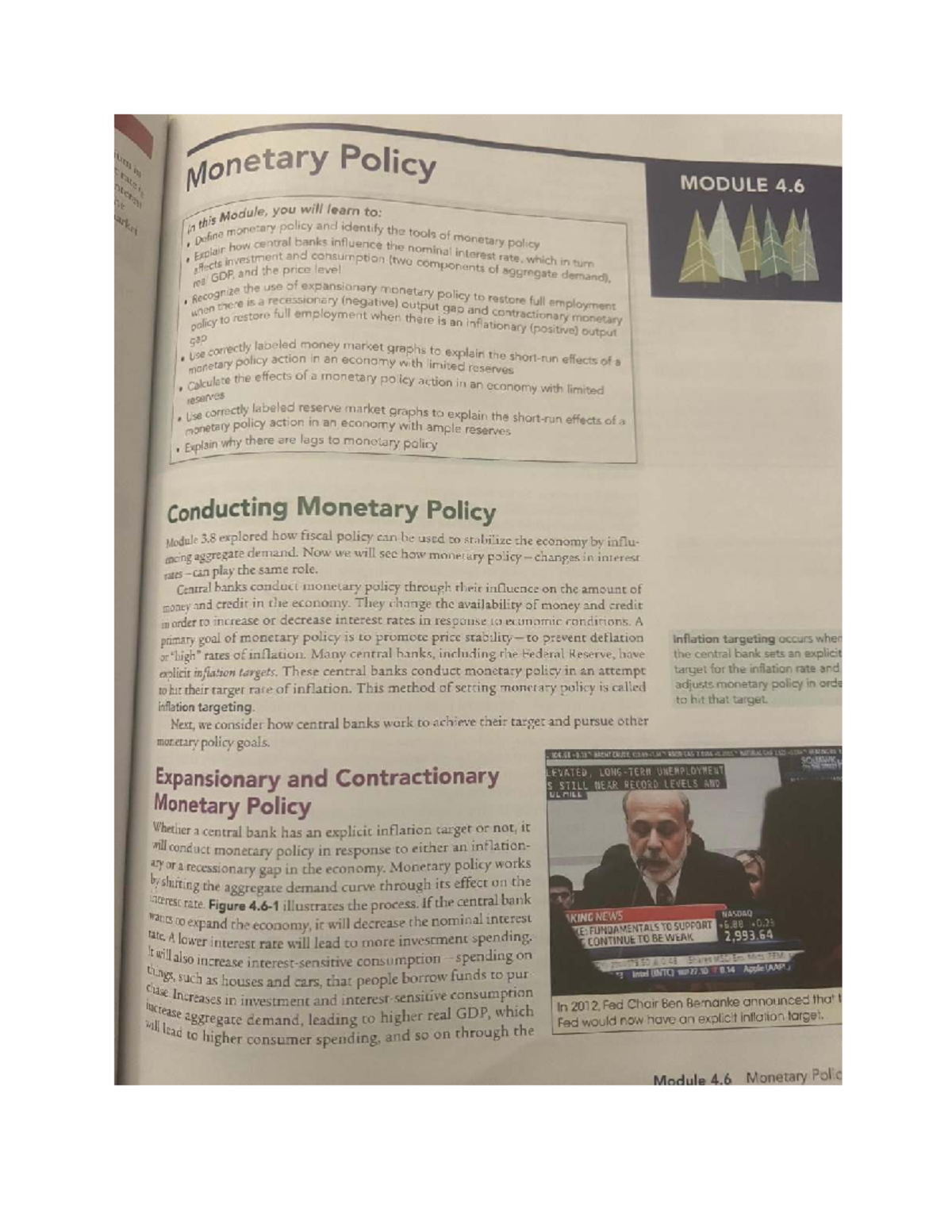Monetary Policy Insights: Module 4.6 Overview and Analysis - Studocu